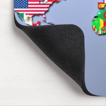 The World Map With Their Flags Mouse Pad | Zazzle