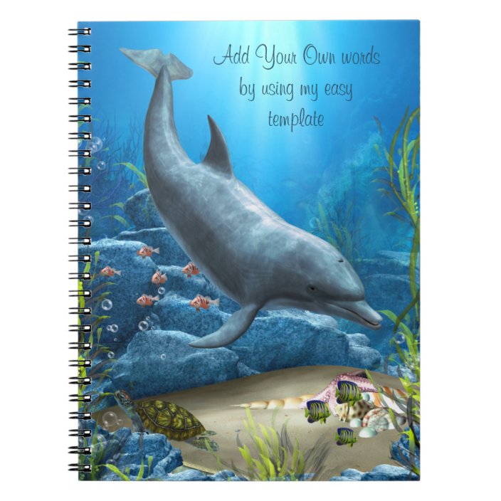 The world of the Dolphin Notebook | Zazzle.com