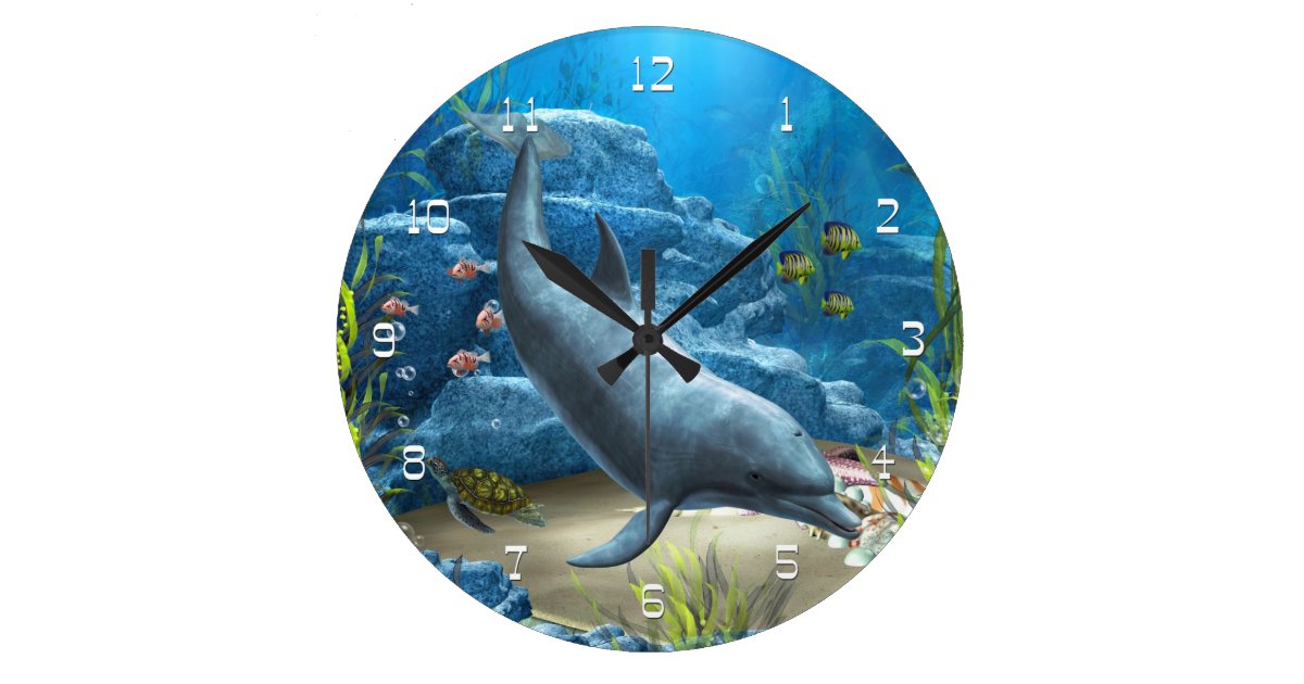 The World Of The Dolphin Wall Clock | Zazzle.com