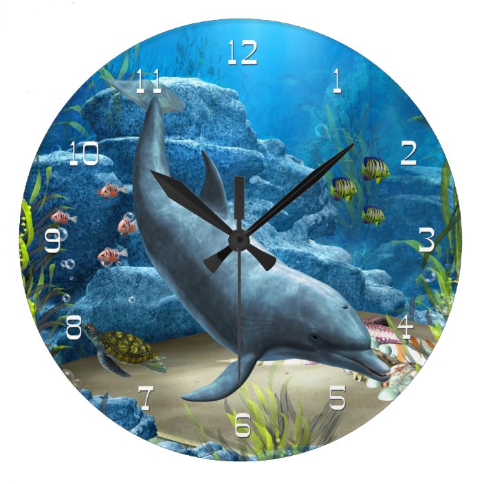 The World Of The Dolphin Wall Clock | Zazzle.com