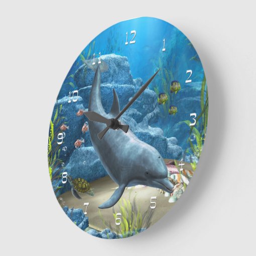 The World Of The Dolphin Wall Clock | Zazzle