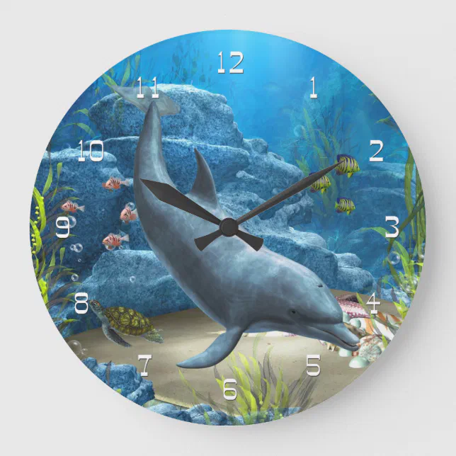 The World Of The Dolphin Wall Clock | Zazzle