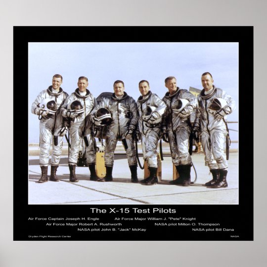 The X-15 Test Pilots – NASA Poster | Zazzle.com