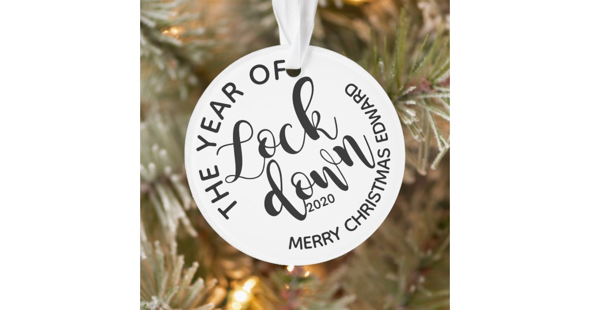 The year of Lockdown 2020 merry Christmas Ornament | Zazzle