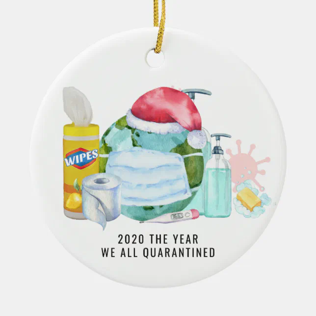 The Year We All Quarantined | 2020 Commemorative Ceramic Ornament | Zazzle