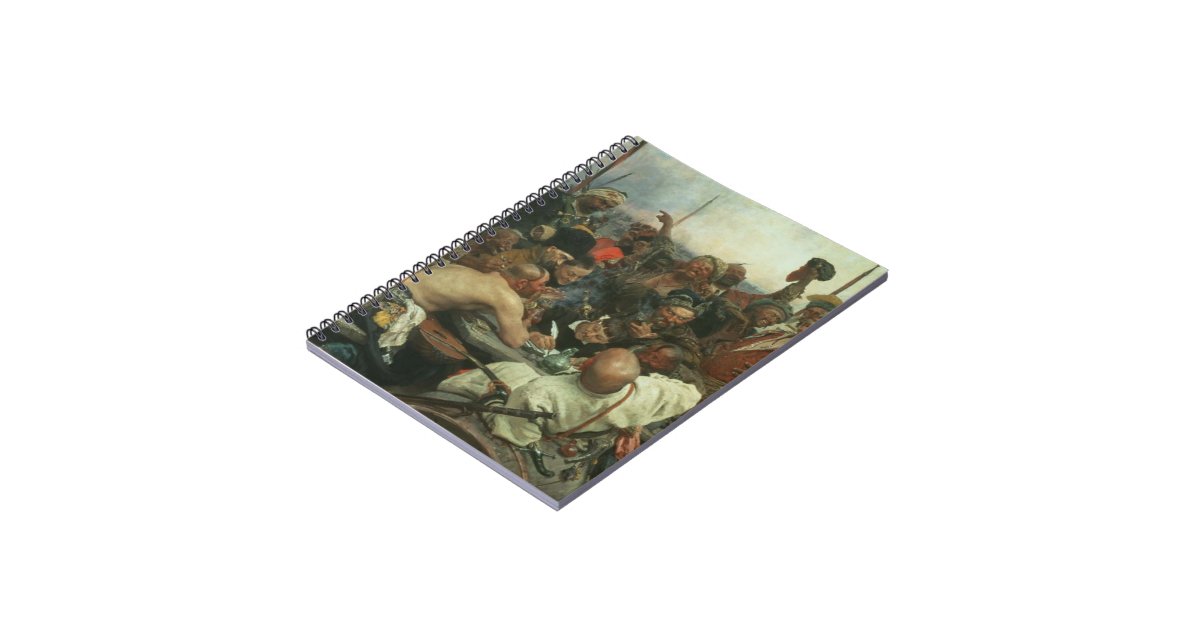 The Zaporozhye Cossacks writing a letter Spiral Notebook | Zazzle