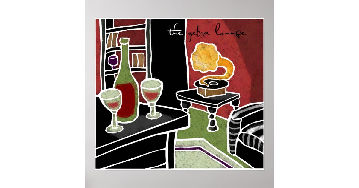 The Zebra Lounge Poster | Zazzle
