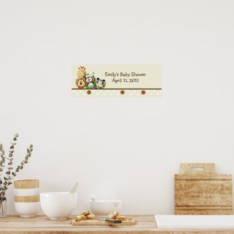 The Zoo Crew Jungle Customizable Banner - Tan Poster | Zazzle