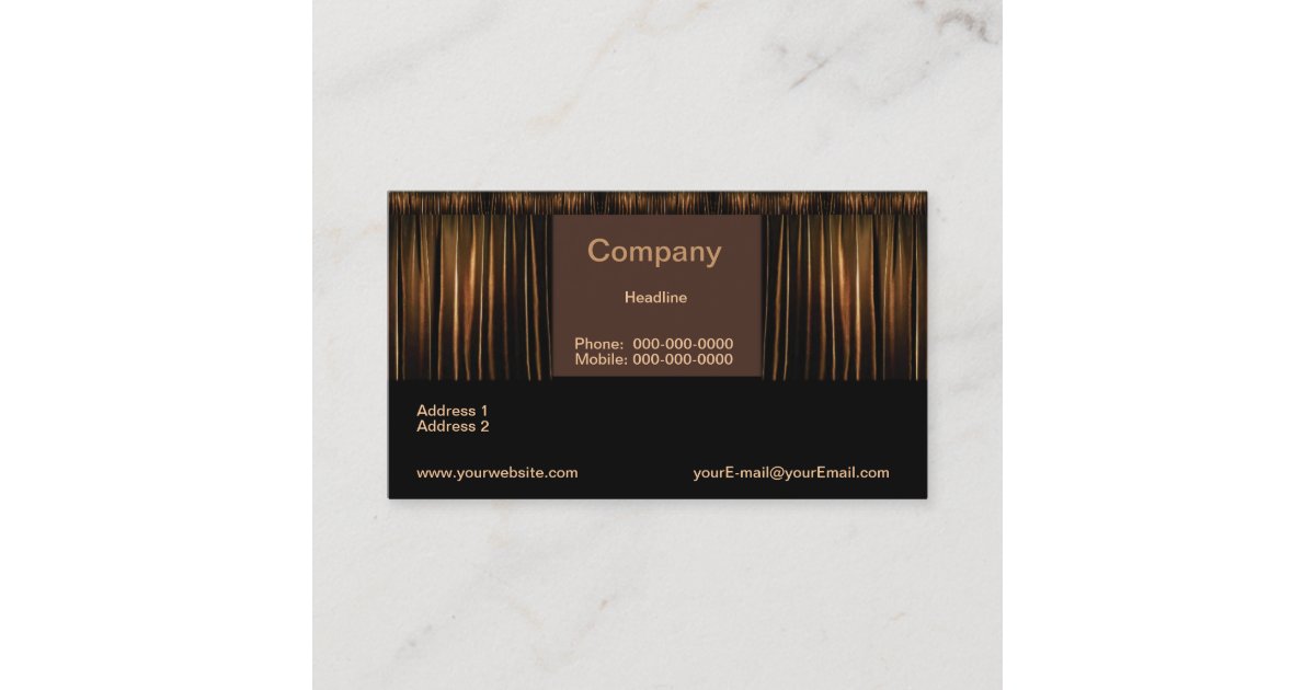 Theater Business Card | Zazzle