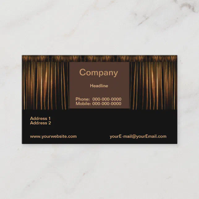 Theater Business Card | Zazzle