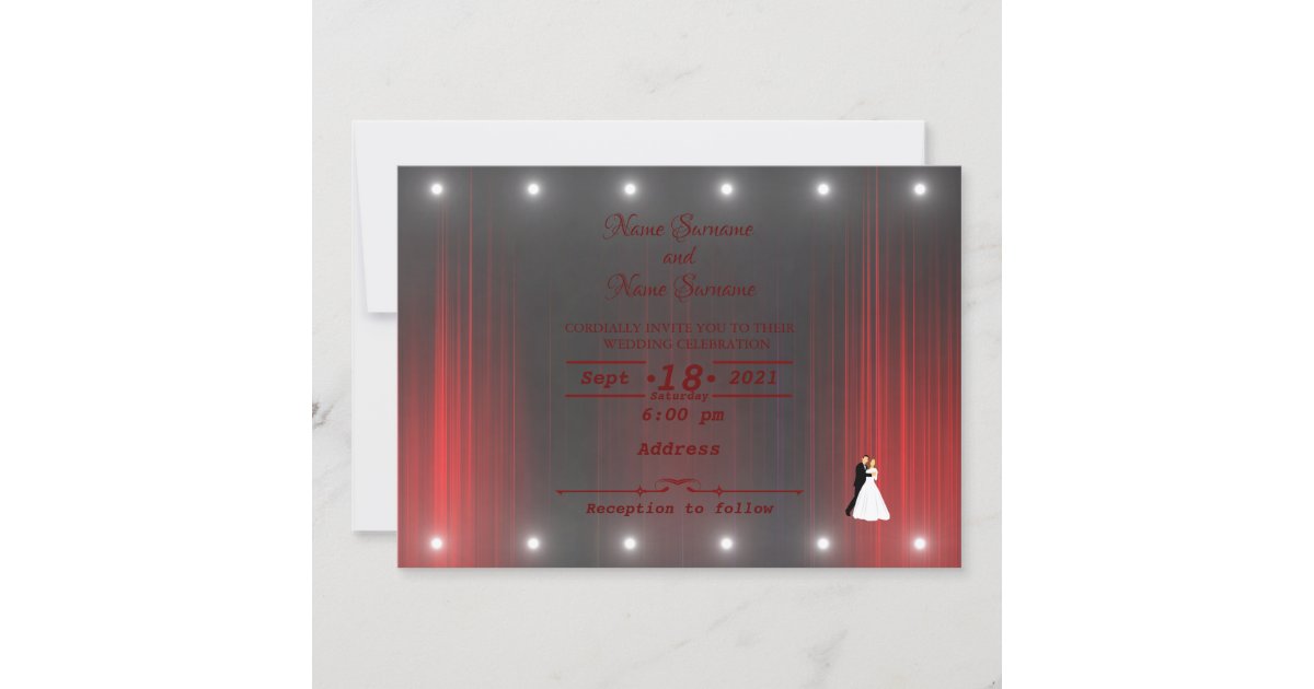 Theater curtain invitation | Zazzle