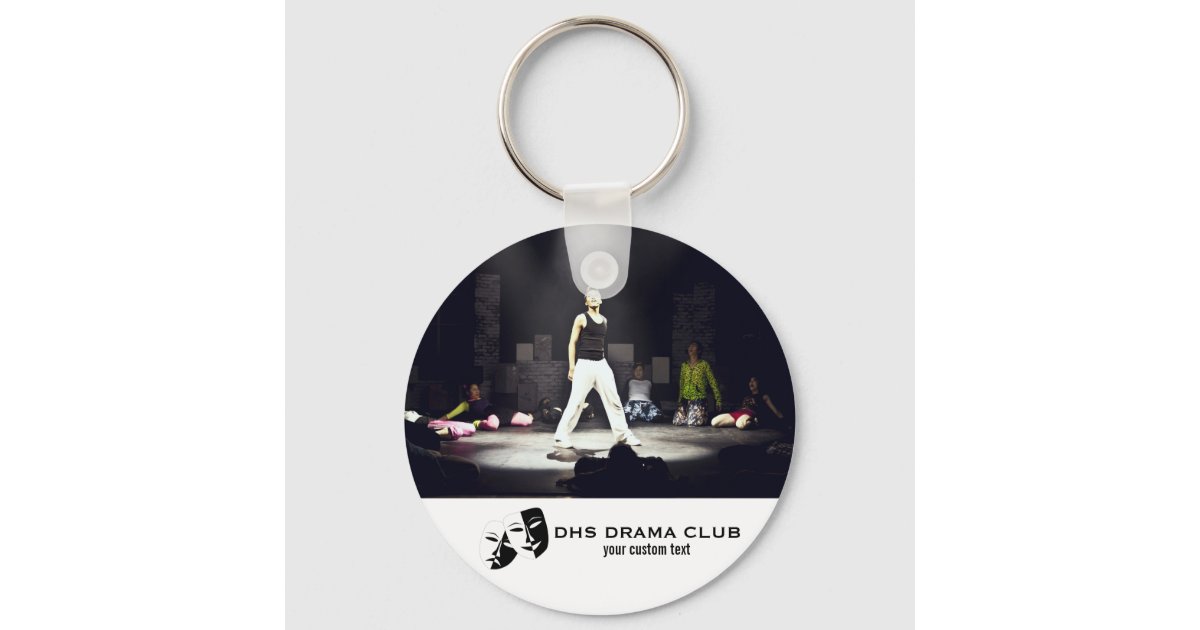 Theater Drama Club Custom Photo Collage Keychain | Zazzle