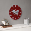 Theater Masks Comedy and Tragedy Large Clock | Zazzle
