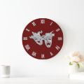 Theater Masks Comedy and Tragedy Large Clock | Zazzle