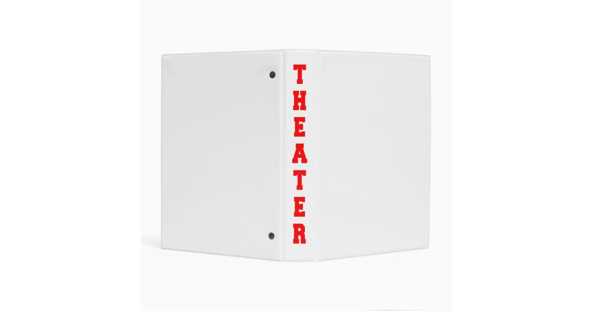 Theater Mini Binder | Zazzle