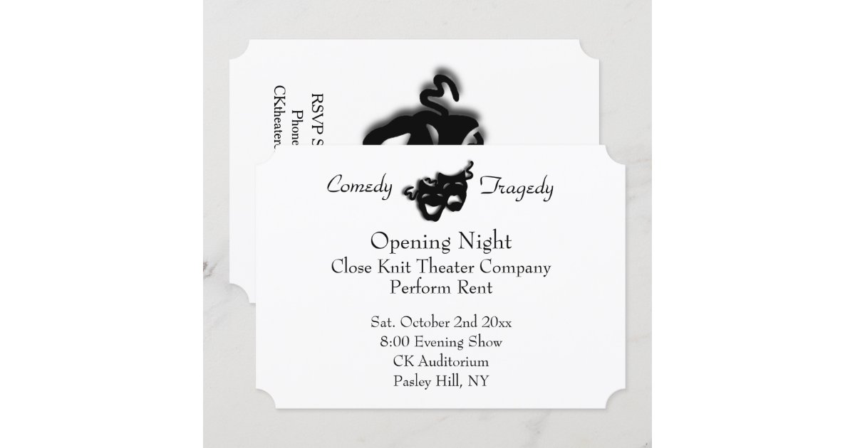 Theater Opening Night Invitation | Zazzle