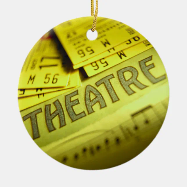 Theater Sheet Music & Tickets Ceramic Ornament | Zazzle
