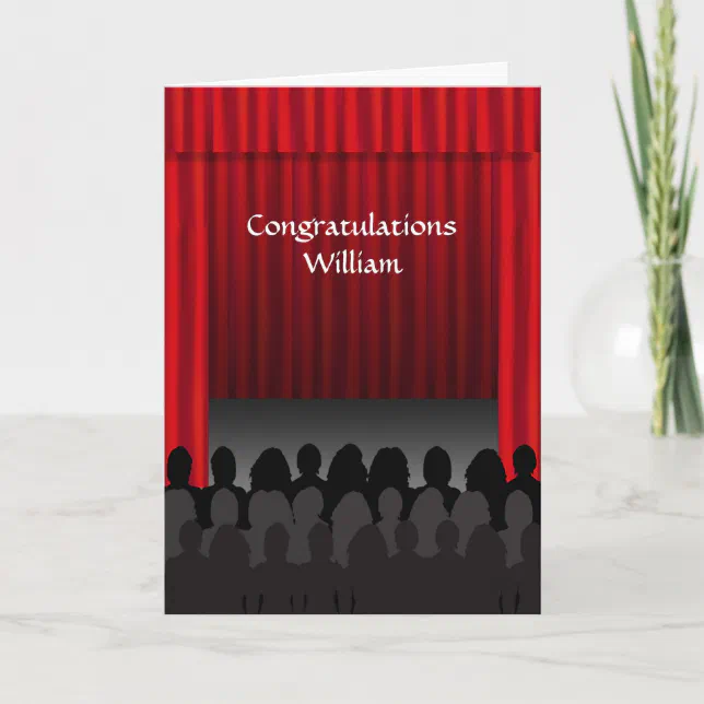 Theater Stage Congratulations Custom Greeting Card | Zazzle