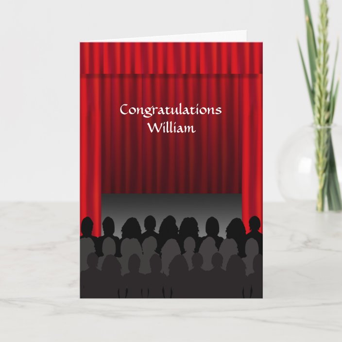 Theater Stage Congratulations Custom Greeting Card | Zazzle.com