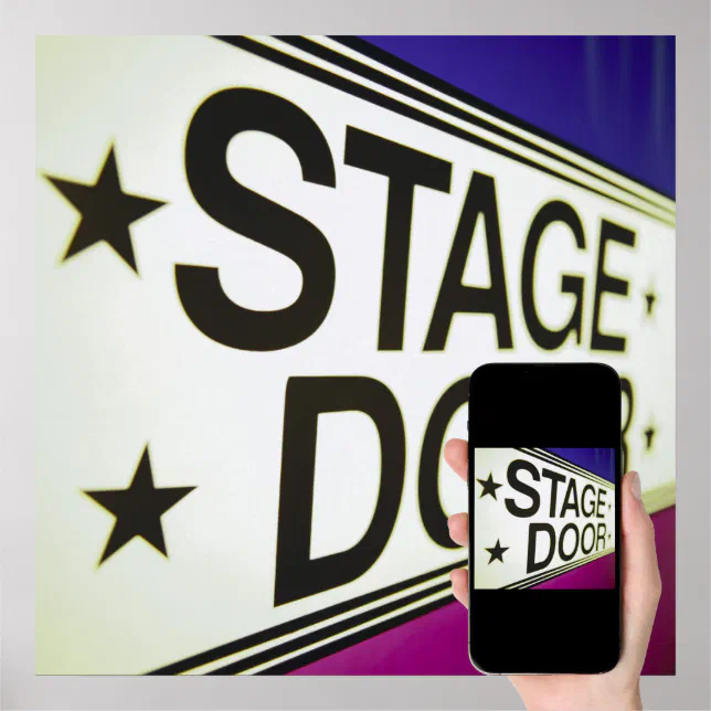 Theater Stage Door Sign | Zazzle