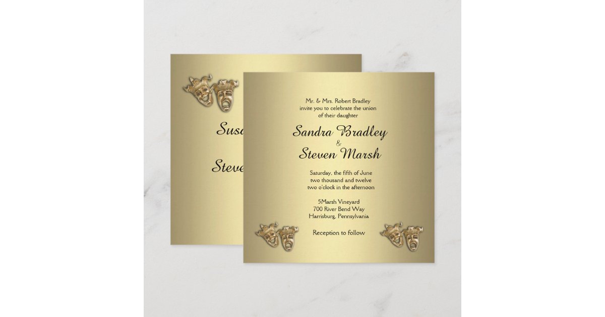 Theater Wedding Invitation | Zazzle