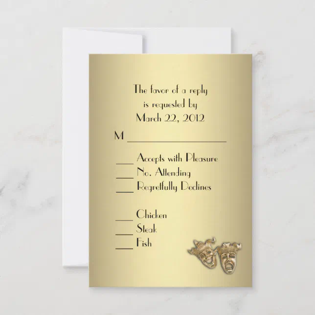 Theater Wedding Invitation | Zazzle