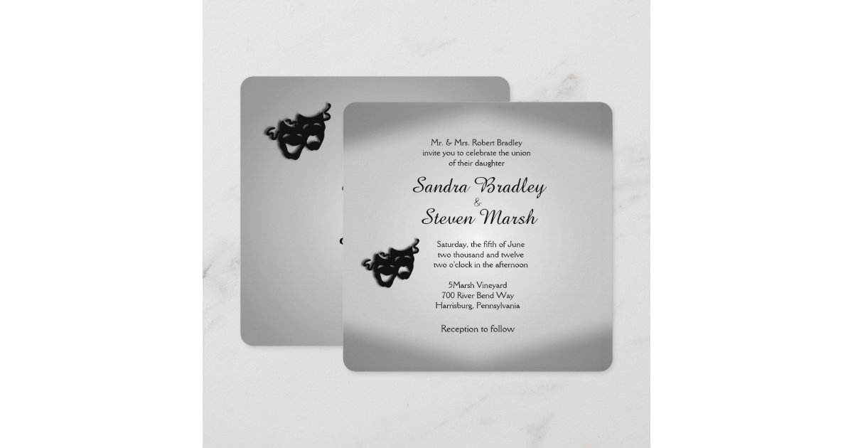 Theater Wedding Invitation | Zazzle