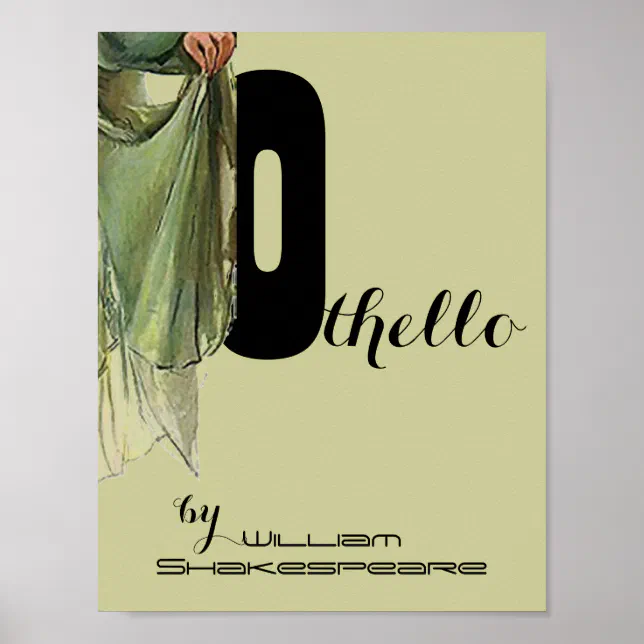Theatre Play Poster Othello William Shakespeare | Zazzle