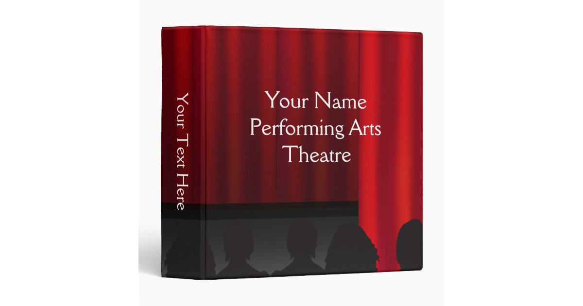 Theatre Stage Curtain Performance Custom Binder | Zazzle