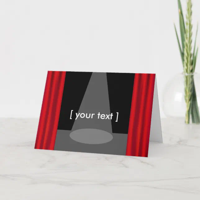 Theatre Stage Greeting Card | Zazzle