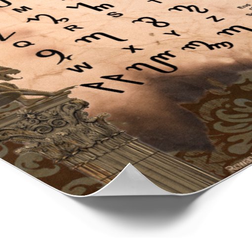 THEBAN ALPHABET POSTER | Zazzle