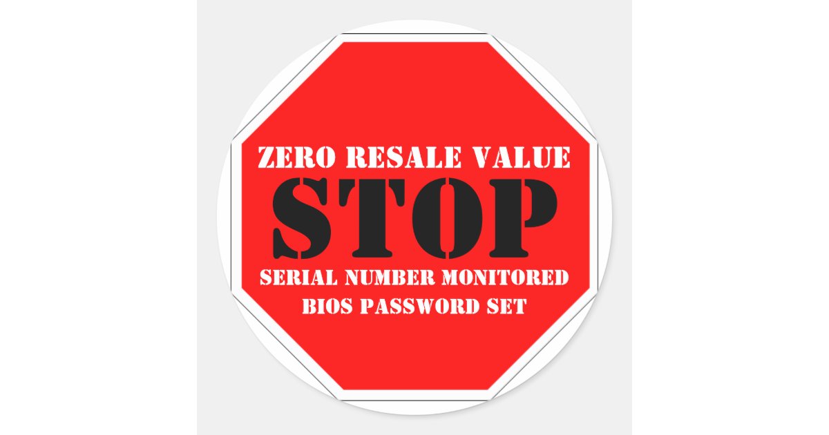 Theft Deterrent Warning Sticker | Zazzle