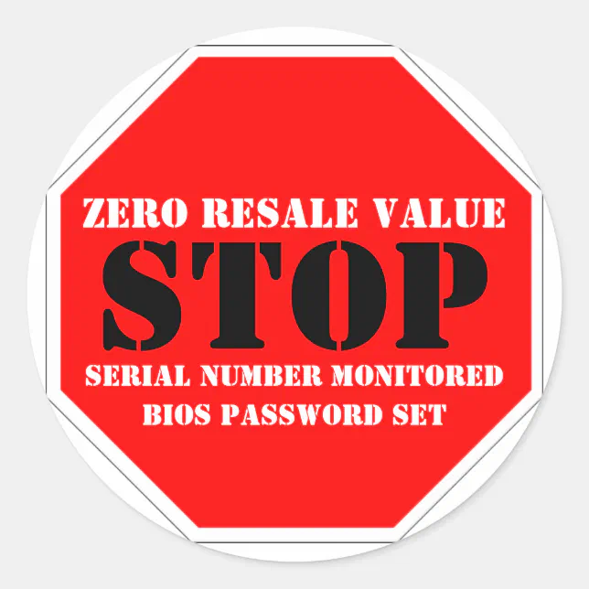 Theft Deterrent Warning Sticker | Zazzle