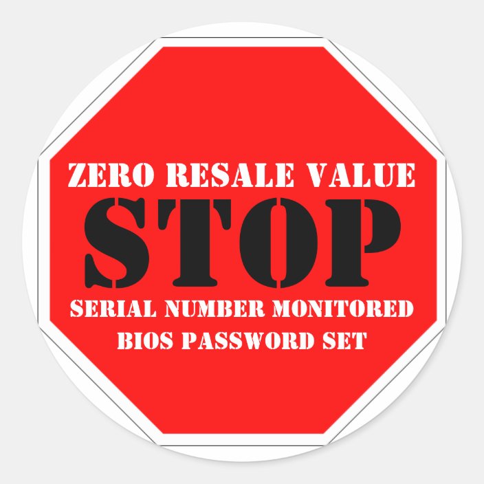 Theft Deterrent Warning Sticker | Zazzle.com