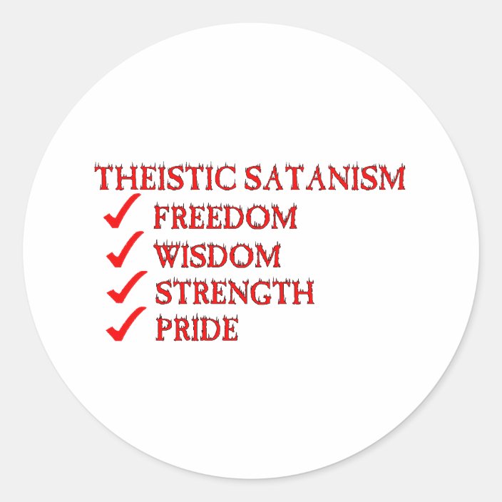 Theistic Satanism/Luciferianism Devotion Classic Round Sticker | Zazzle.com
