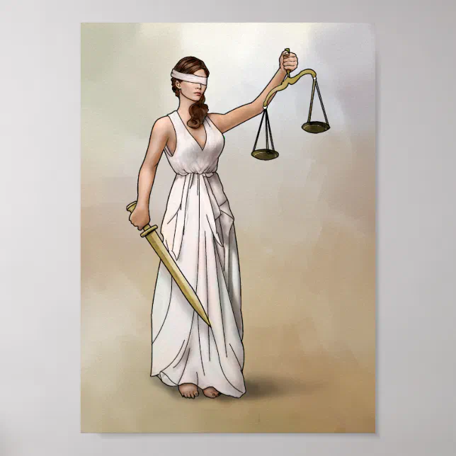 Themis - Lady Justice Poster | Zazzle