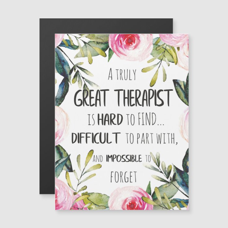 Therapist Appreciation Gift Thank you Quote | Zazzle