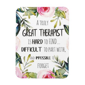 Therapist Appreciation Gift Thank you Quote Magnet | Zazzle