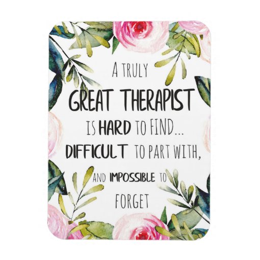 Therapist Appreciation Gift Thank you Quote Magnet | Zazzle