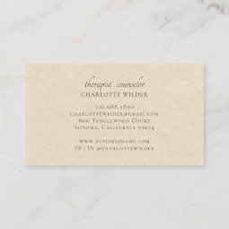 Therapist Counselor Business Card | Zazzle