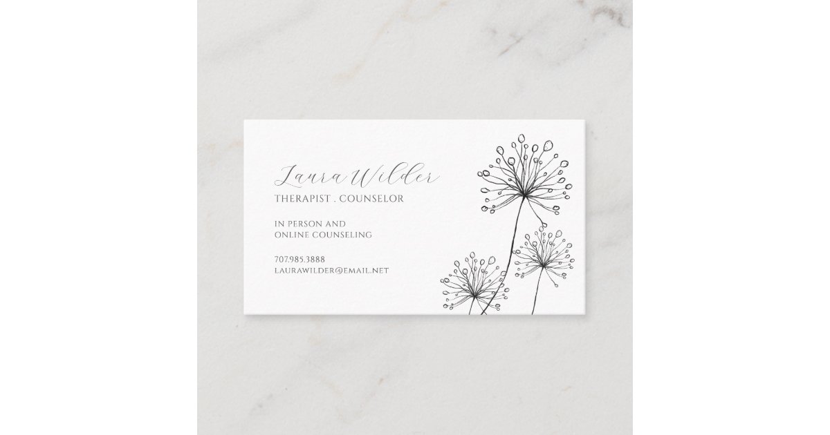 Therapist Counselor Business Card | Zazzle