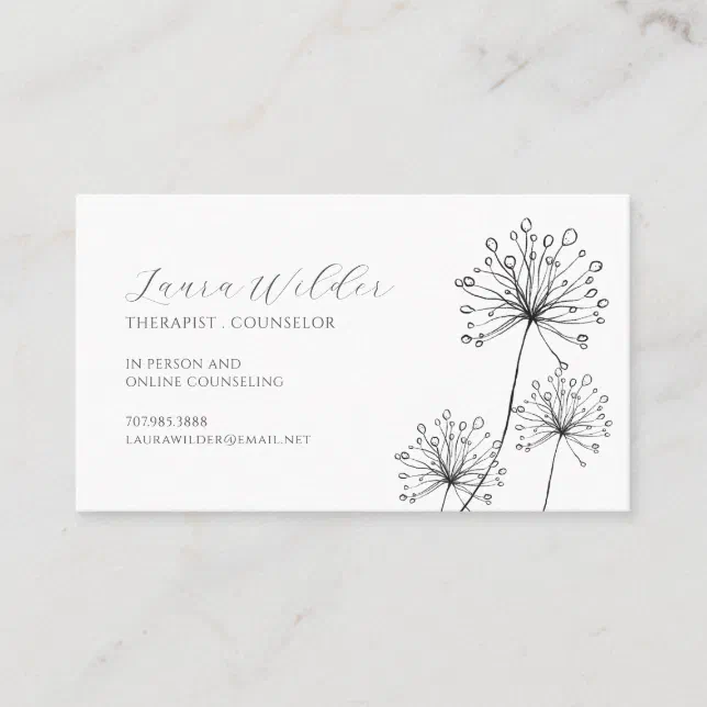 Therapist Counselor Business Card | Zazzle