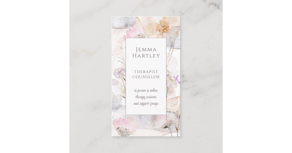 Therapist Counselor Business Card | Zazzle