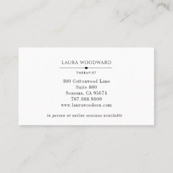 Therapist Counselor Business Card | Zazzle