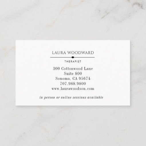 Therapist Counselor Business Card | Zazzle