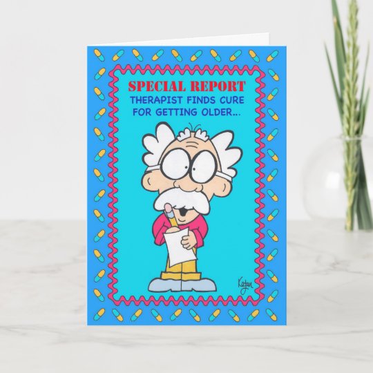 THERAPIST CURE Birthday Card | Zazzle.com