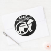 THERAPY DOG ANIMAL ASSISTED ACTIVITIES CLASSIC ROUND STICKER | Zazzle