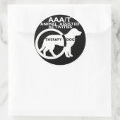 THERAPY DOG ANIMAL ASSISTED ACTIVITIES CLASSIC ROUND STICKER | Zazzle
