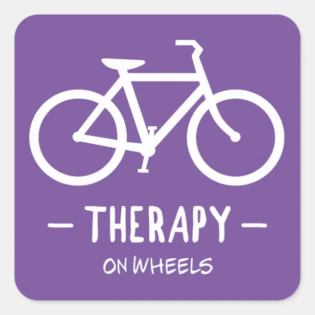 Therapy On Wheels Square Sticker | Zazzle