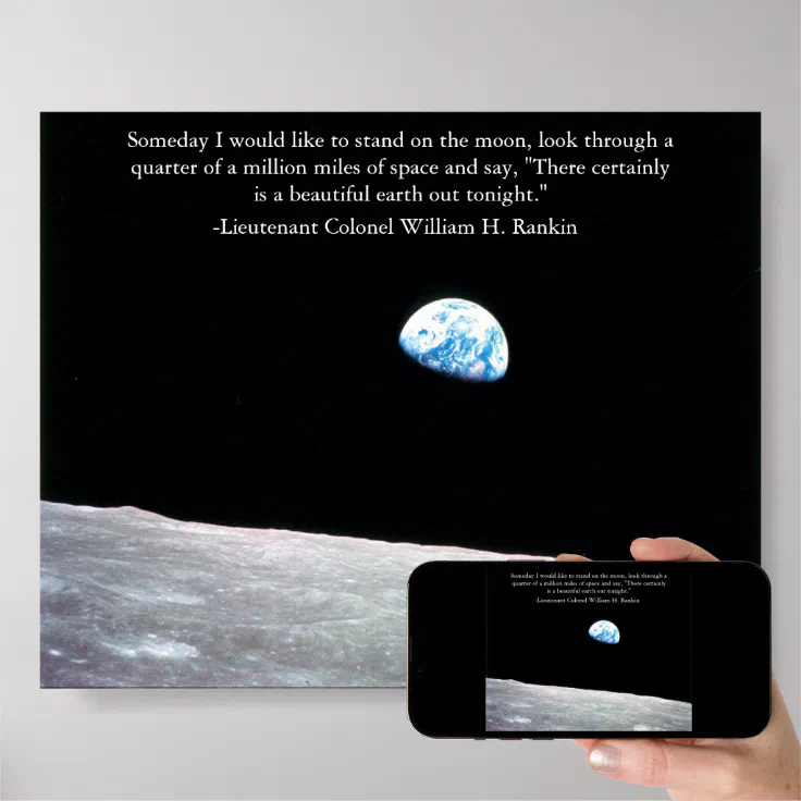 There certainly is a beautiful earth out tonight poster | Zazzle